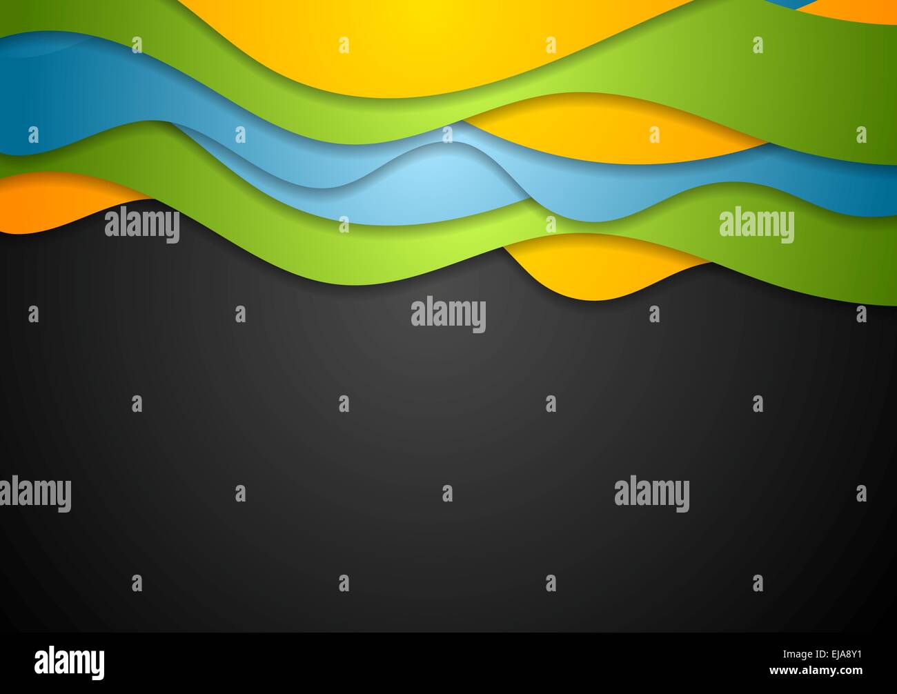 Colorful waves corporate design Stock Photo - Alamy