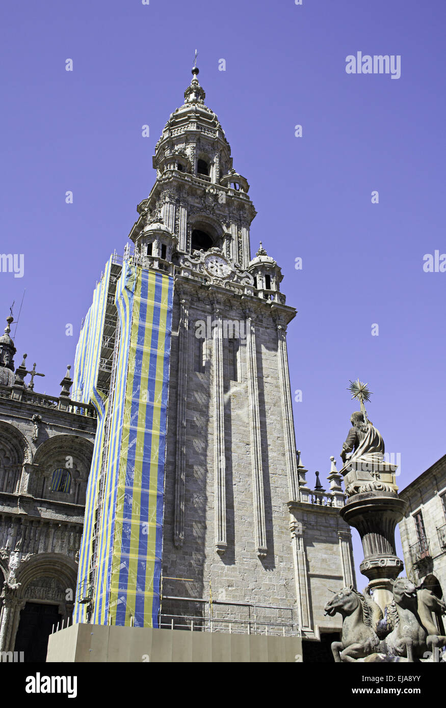 Cathedral stone religious saints in Spain, construction and ...