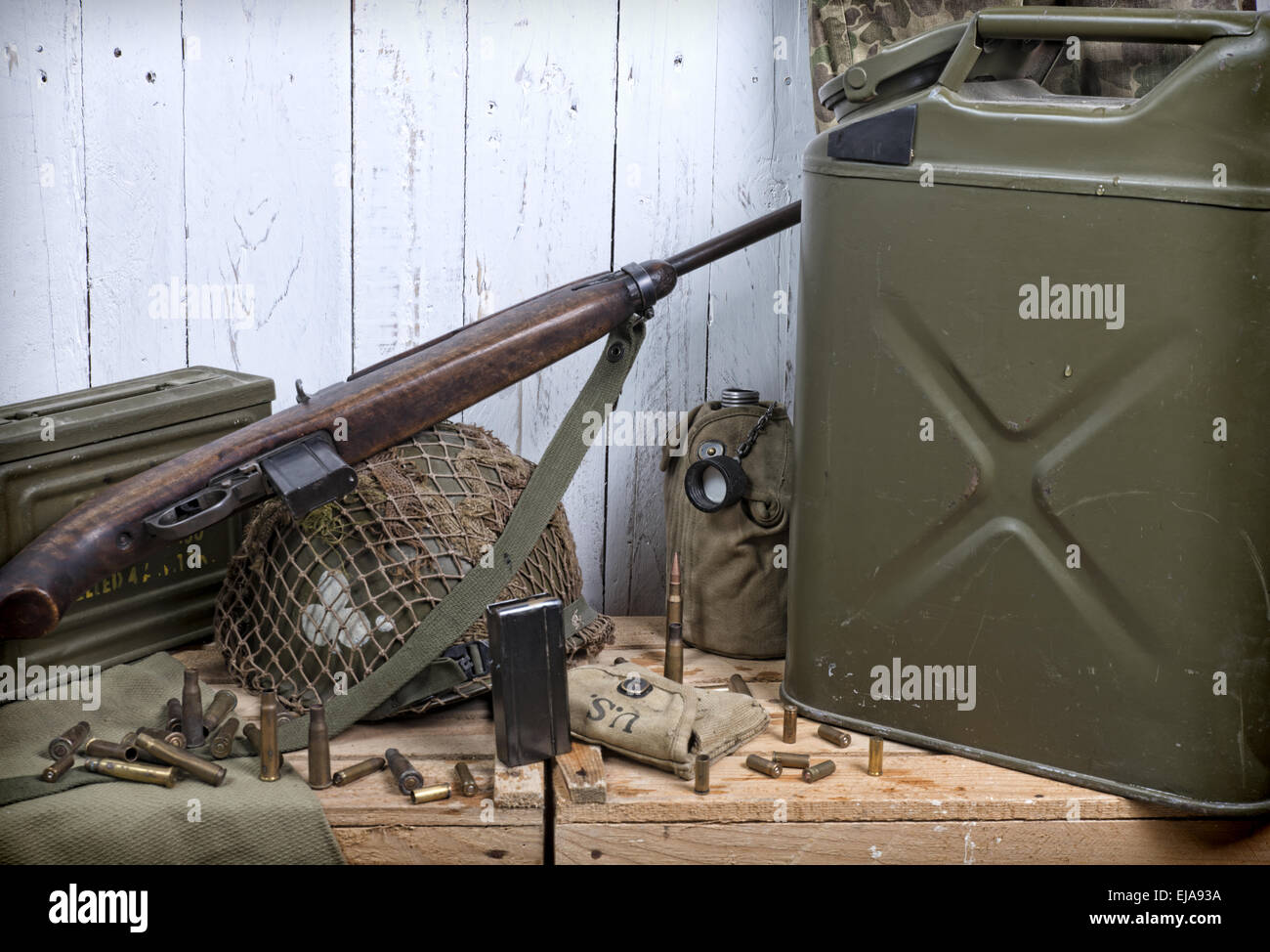 different U.S. military equipment of World War II Stock Photo - Alamy