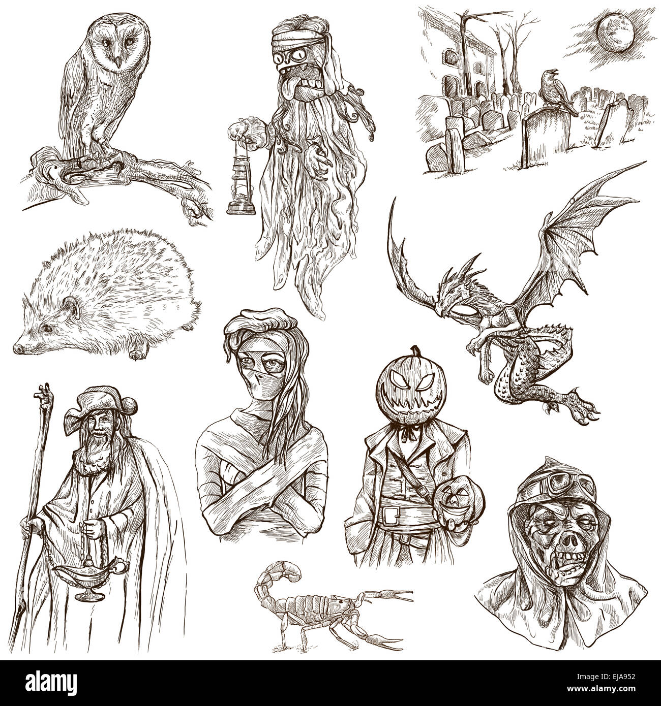 Halloween, Monsters, Magic (and Fairy Tales) - Collection of an hand ...