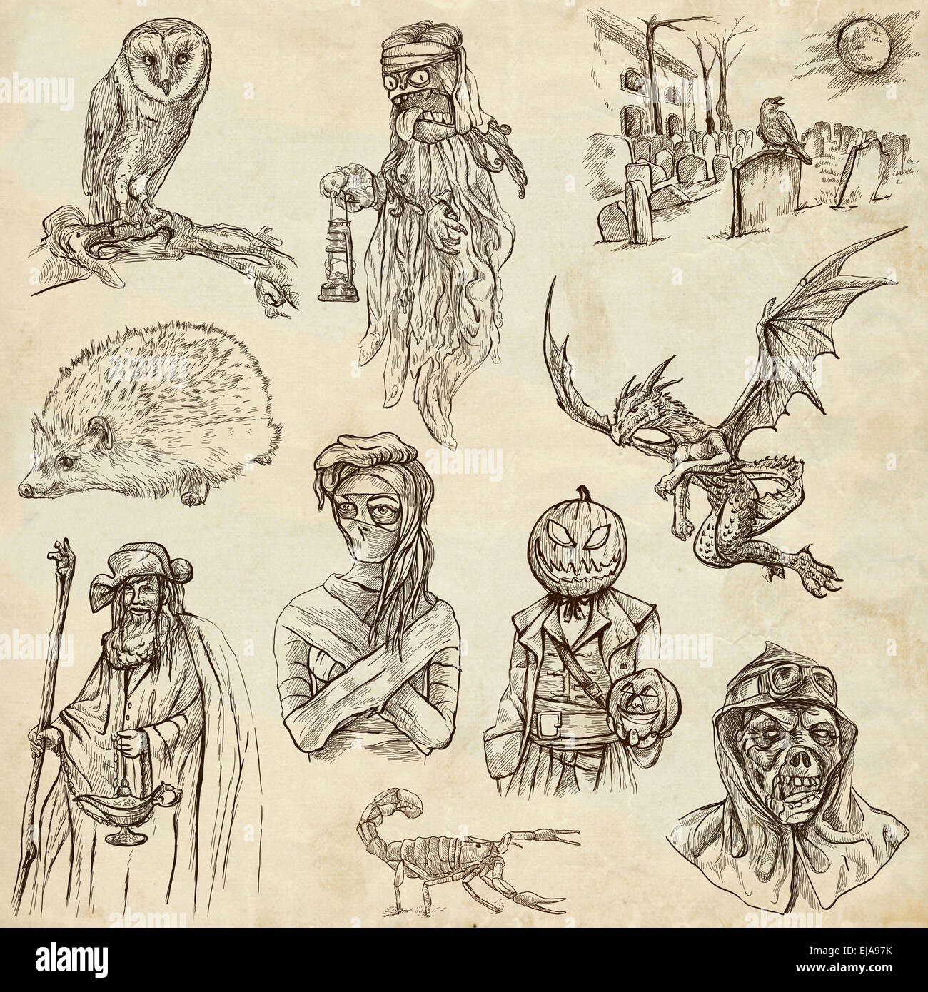Halloween, Monsters, Magic (and Fairy Tales) - Collection of an hand ...