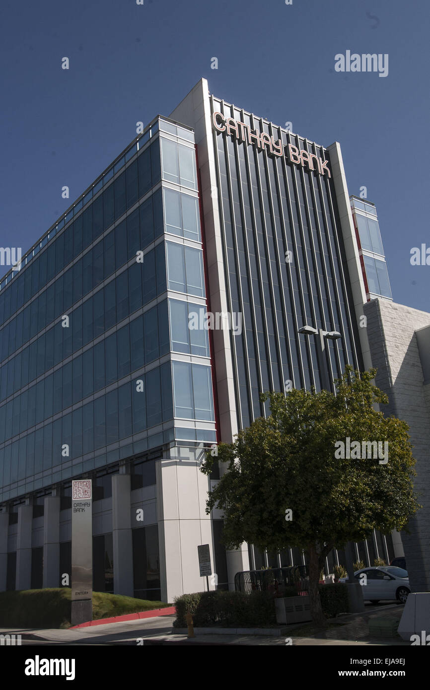 Los Angeles, California, USA. 9th Mar, 2015. The Cathay Bank headquater ...