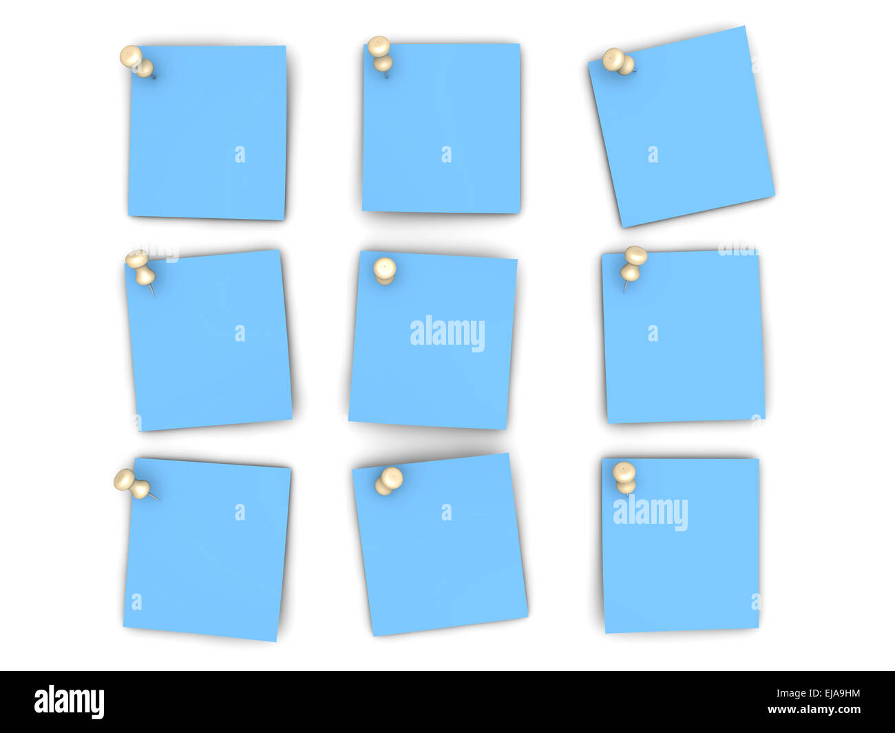 Pinned paper notes Stock Photo - Alamy