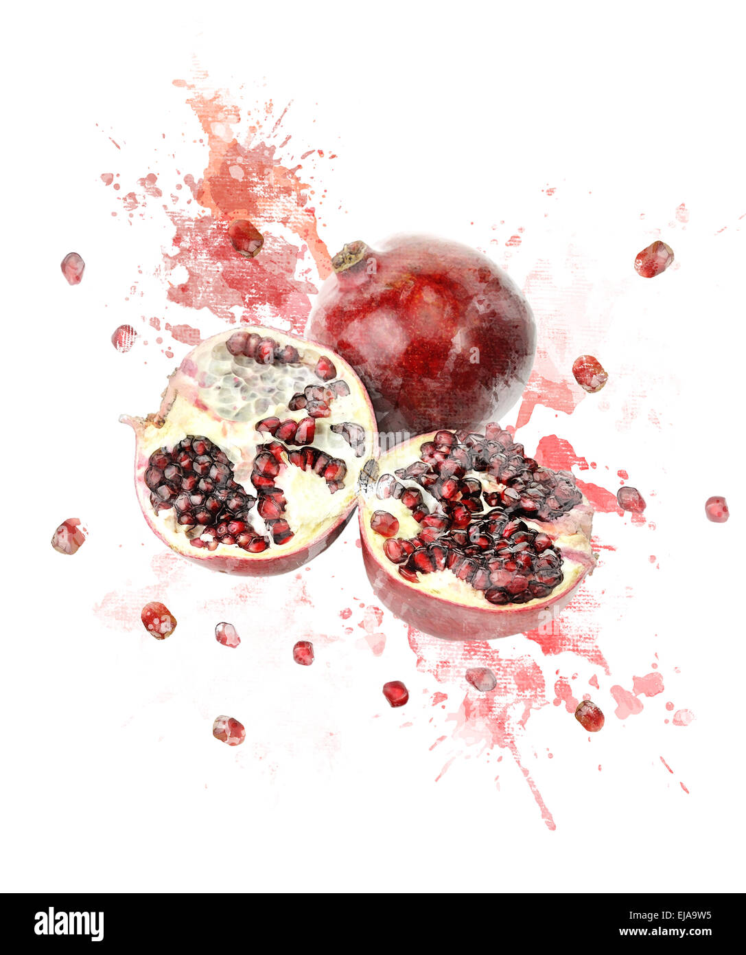 Digital watercolor dessert Cut Out Stock Images & Pictures - Alamy