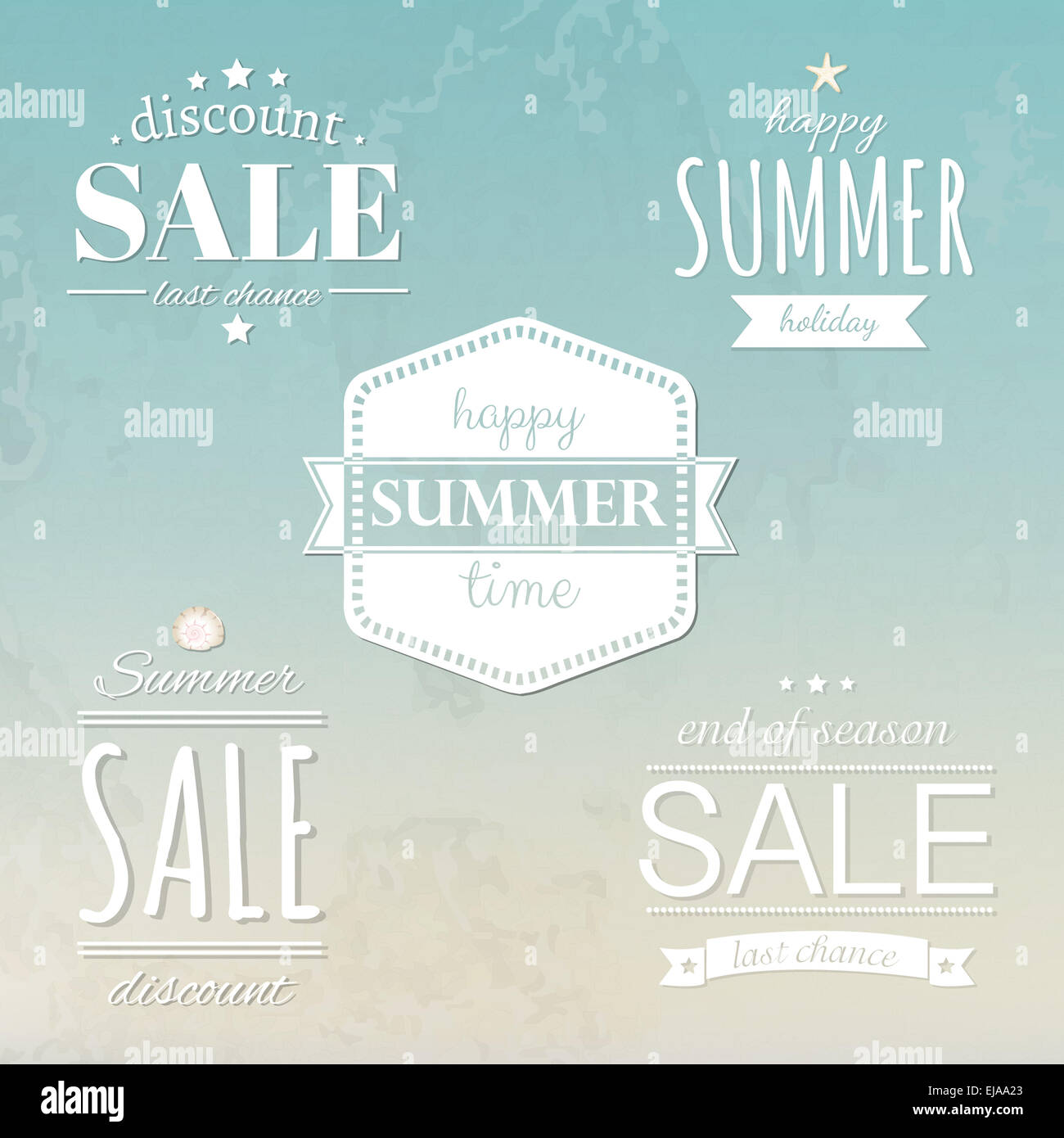 Summer Labels Set Stock Photo - Alamy