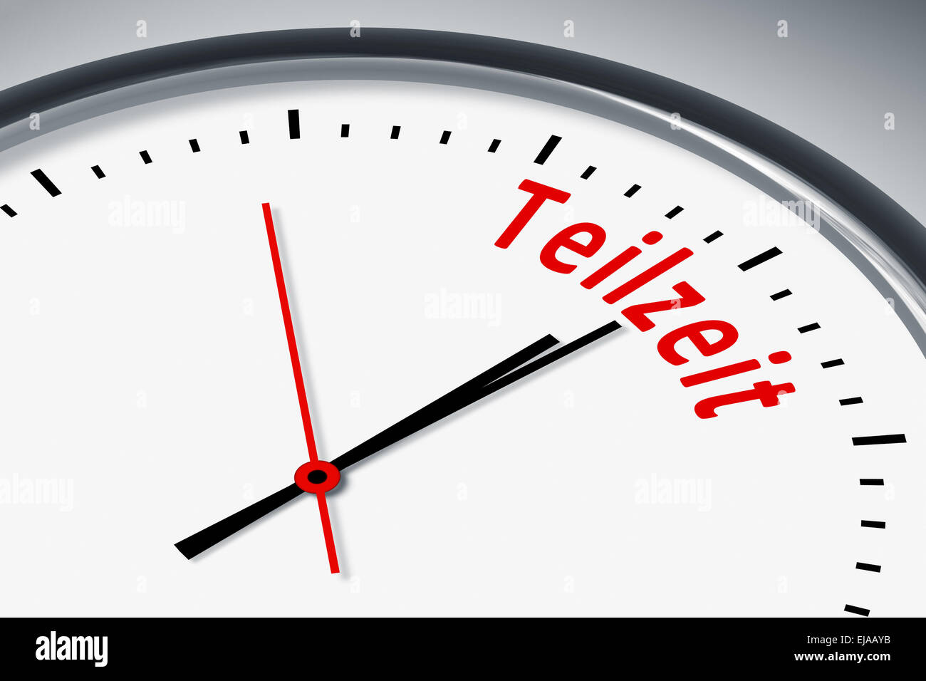 Clock with text Stock Photo - Alamy