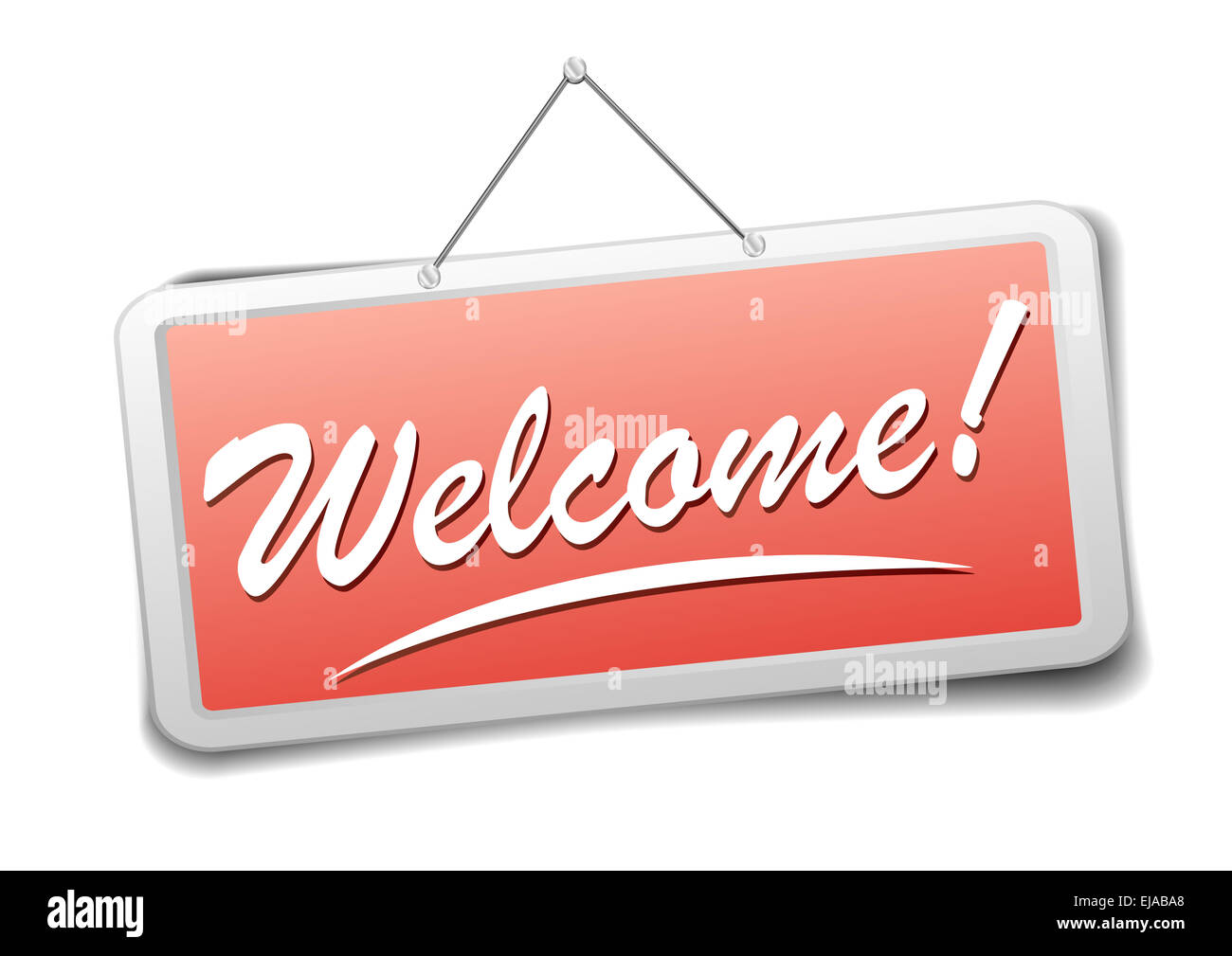 Welcome front door sign hi-res stock photography and images - Alamy