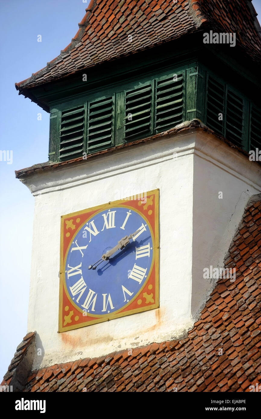 Architecture detail with old clock tower Stock Photo - Alamy