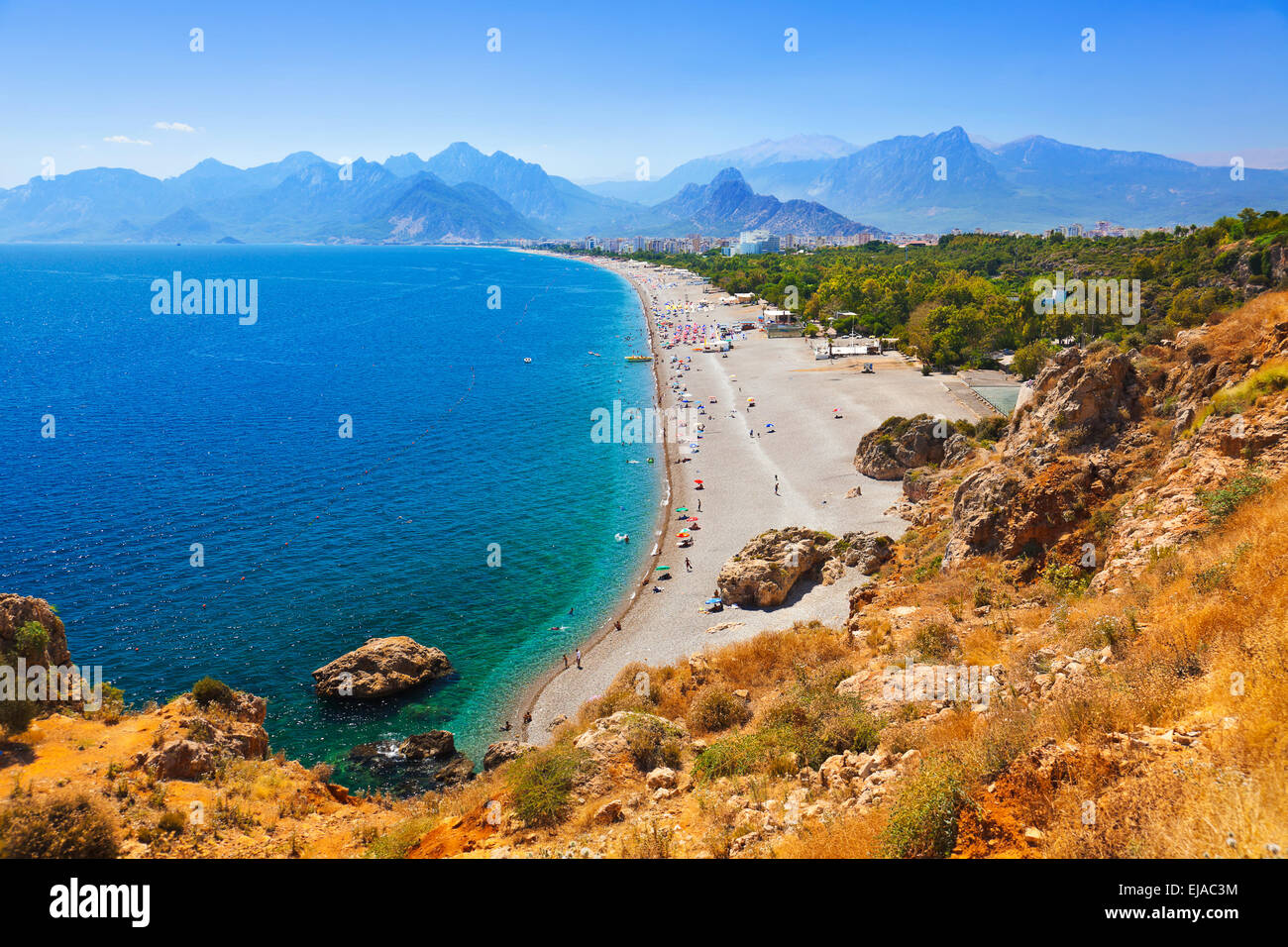 Beach at Antalya Turkey Stock Photo - Alamy