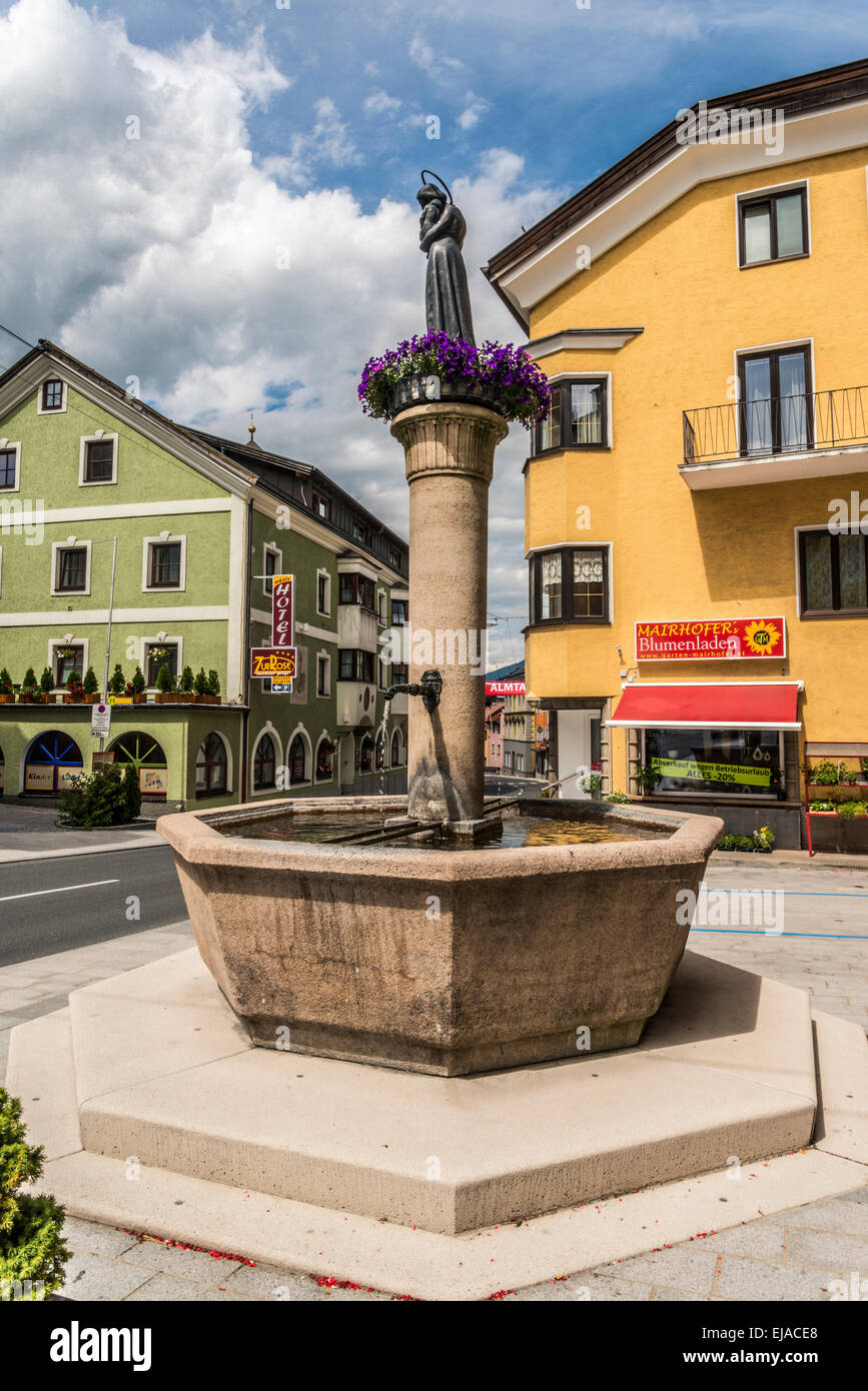Austria, Tirol, Steinach am Brenner Street Scene and the old road to ...