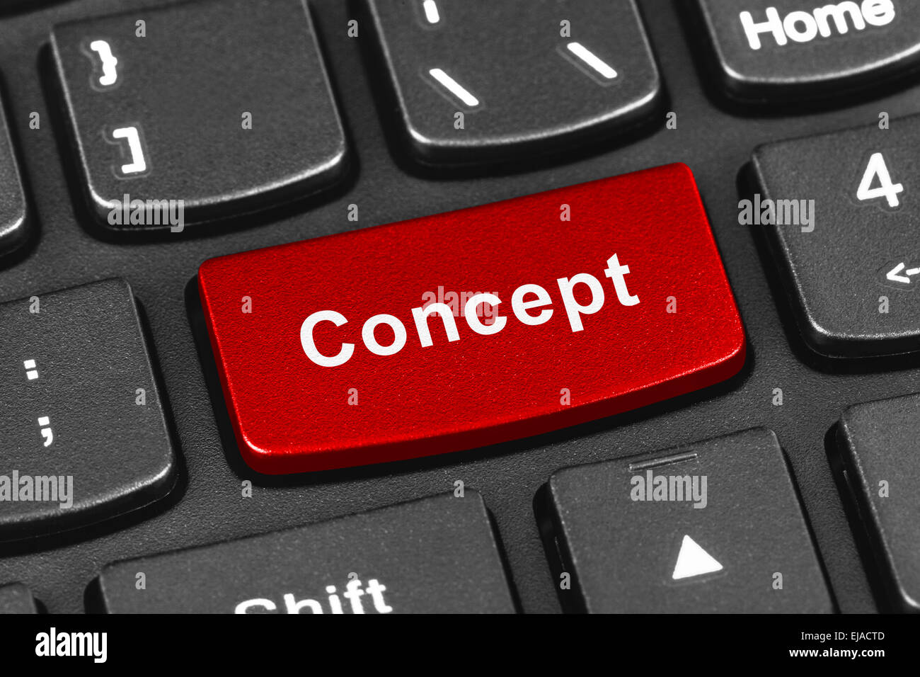 Computer notebook keyboard with Concept key Stock Photo - Alamy
