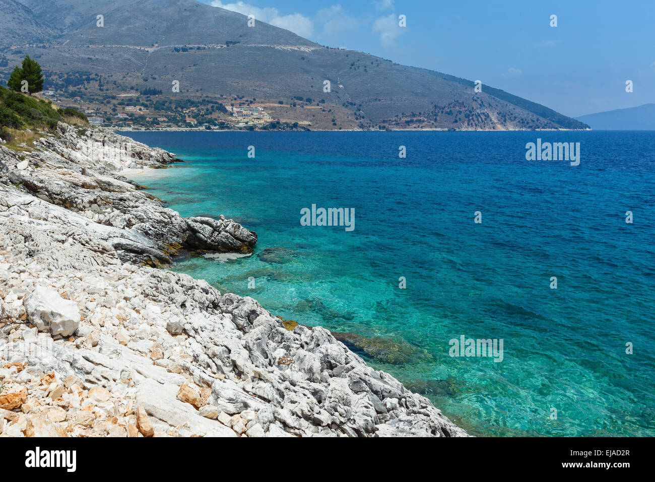 Summer sea coast landscape (Greece Stock Photo - Alamy