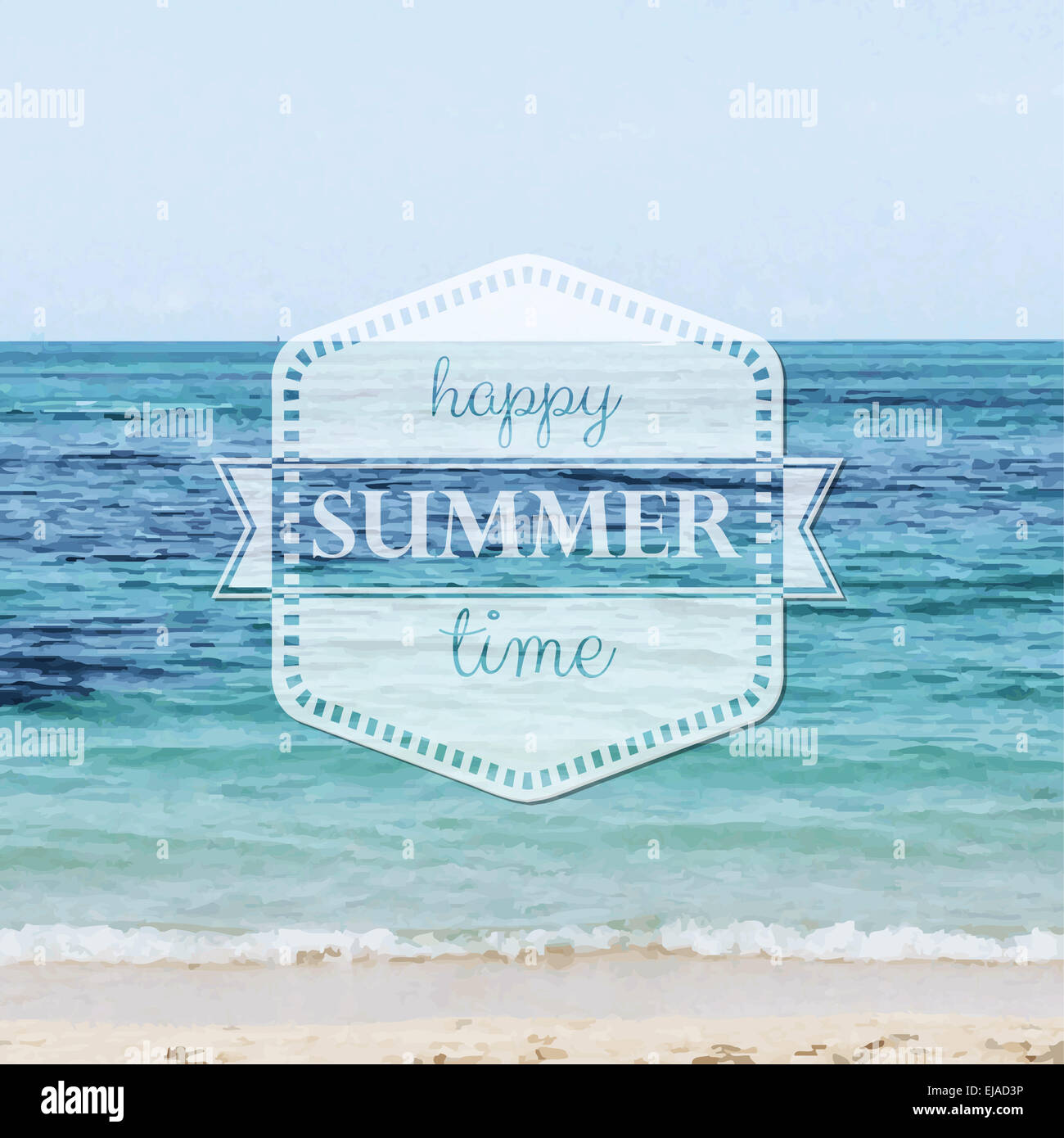 Happy Summer Time Poster Stock Photo - Alamy