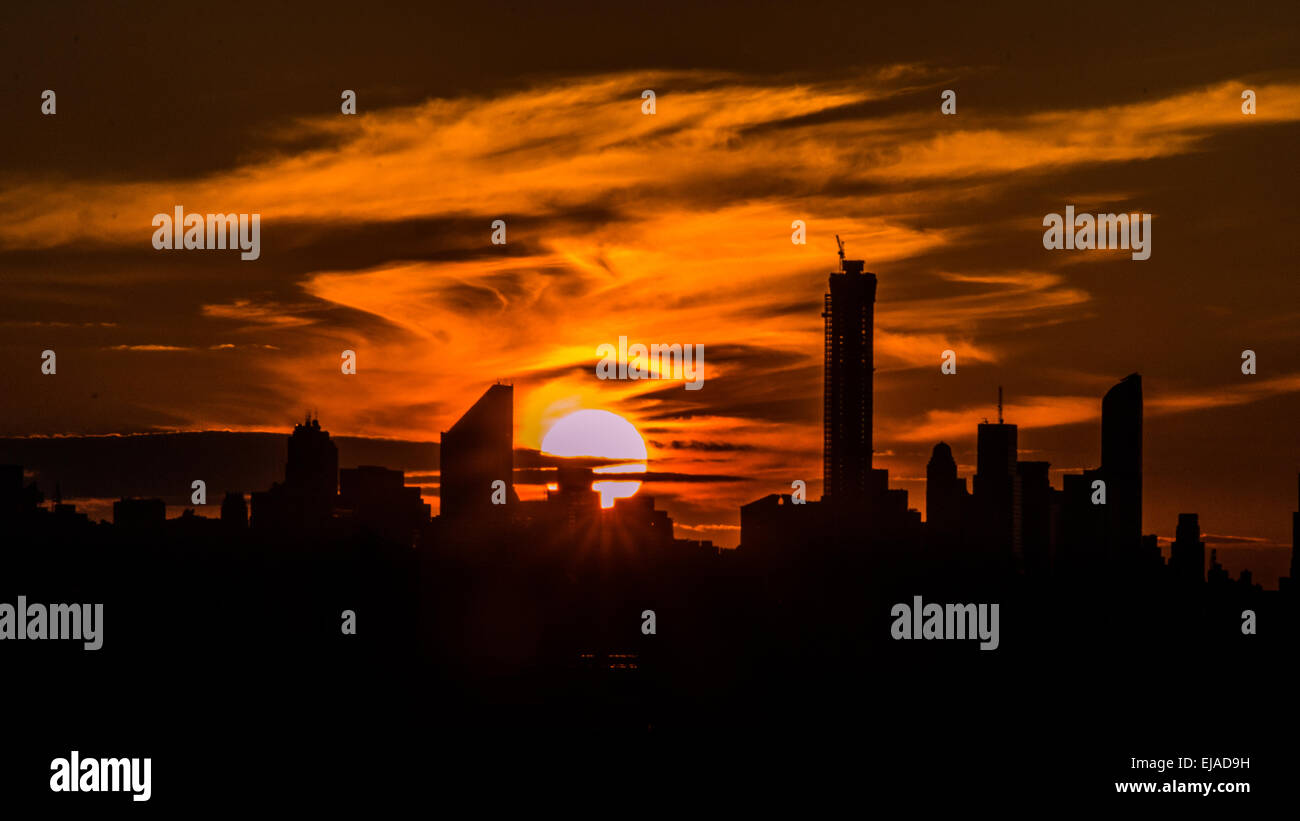 Sunset in the City Stock Photo - Alamy