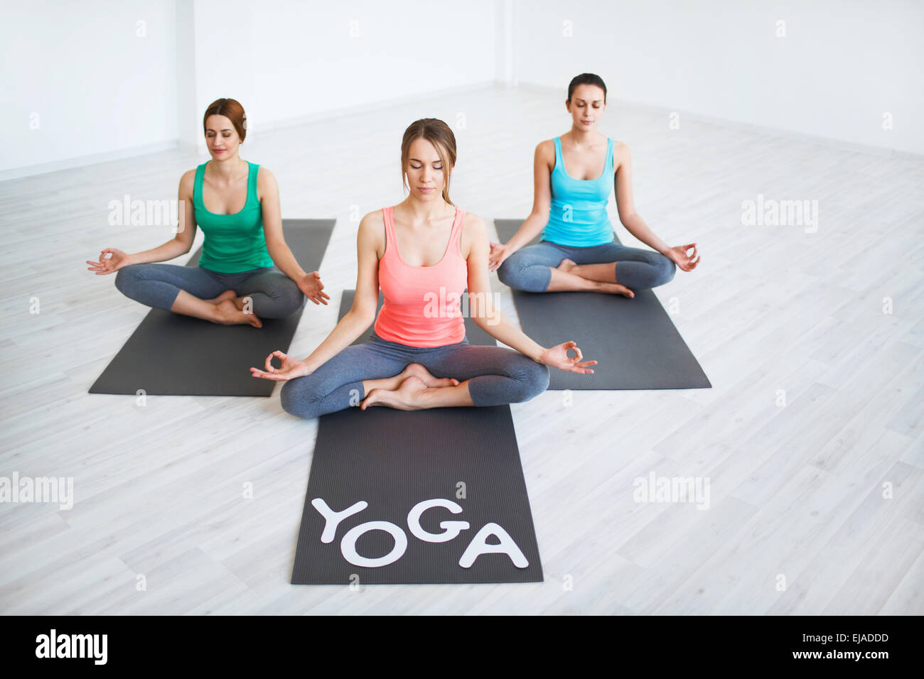 In lotus position Stock Photo - Alamy
