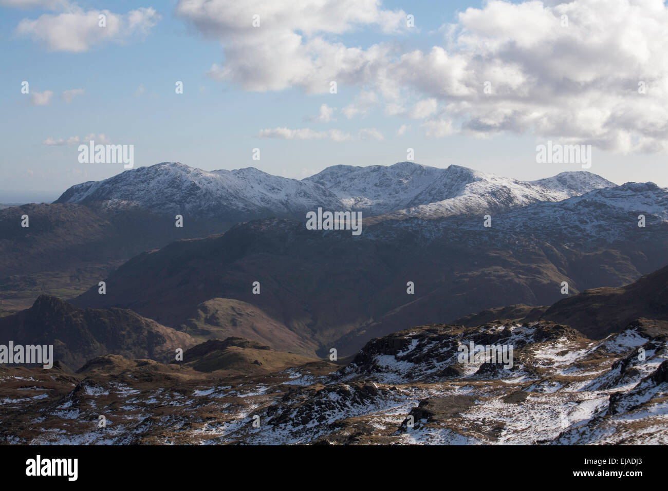 Cloud passing over Wetherlam and The Old Man of Coniston from near ...