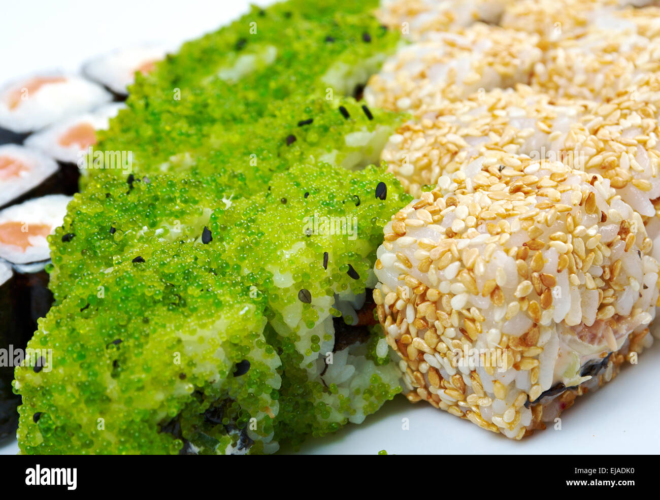 Roll made caviar Stock Photo - Alamy