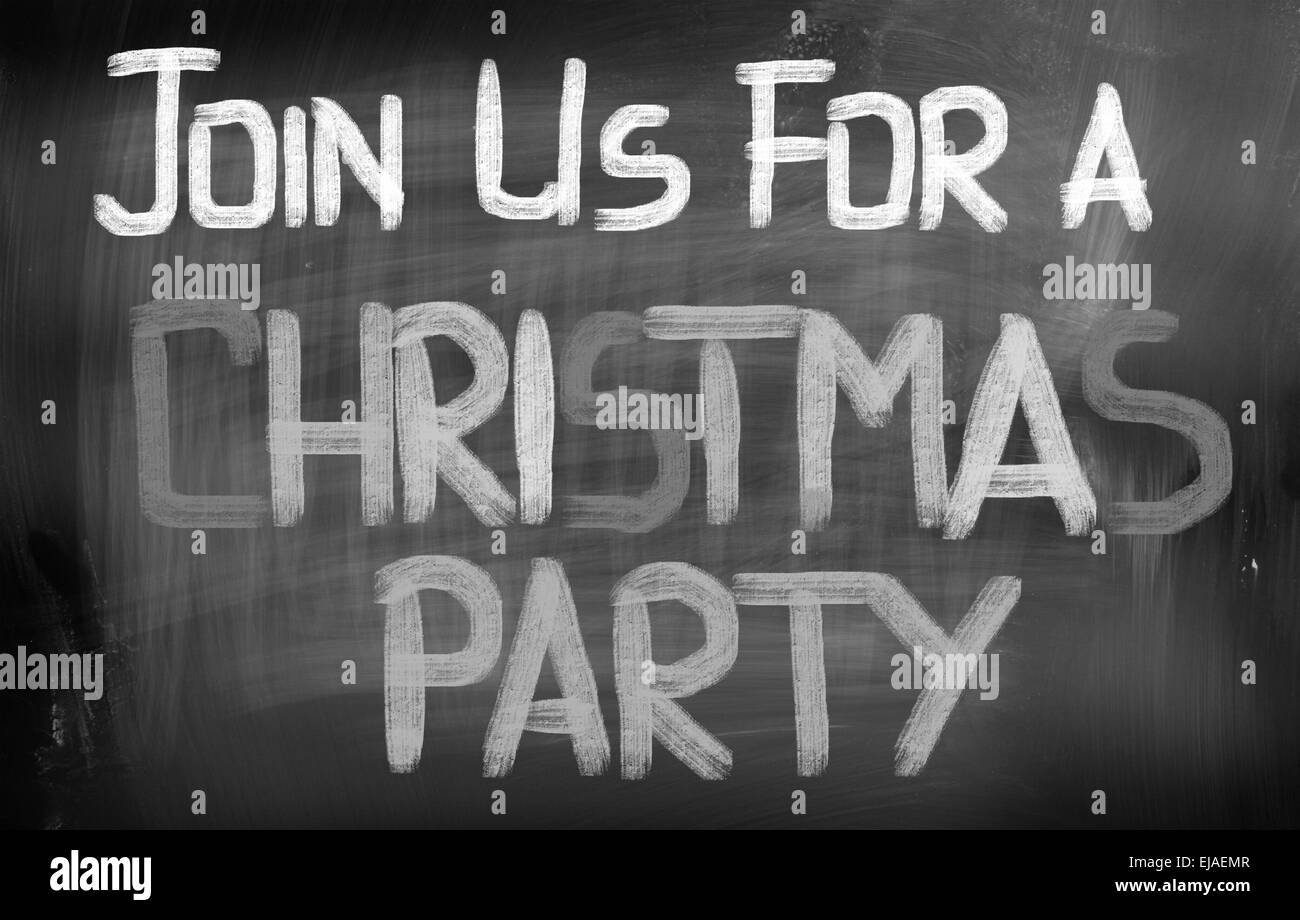 Join Us For A Christmas Party Concept Stock Photo - Alamy
