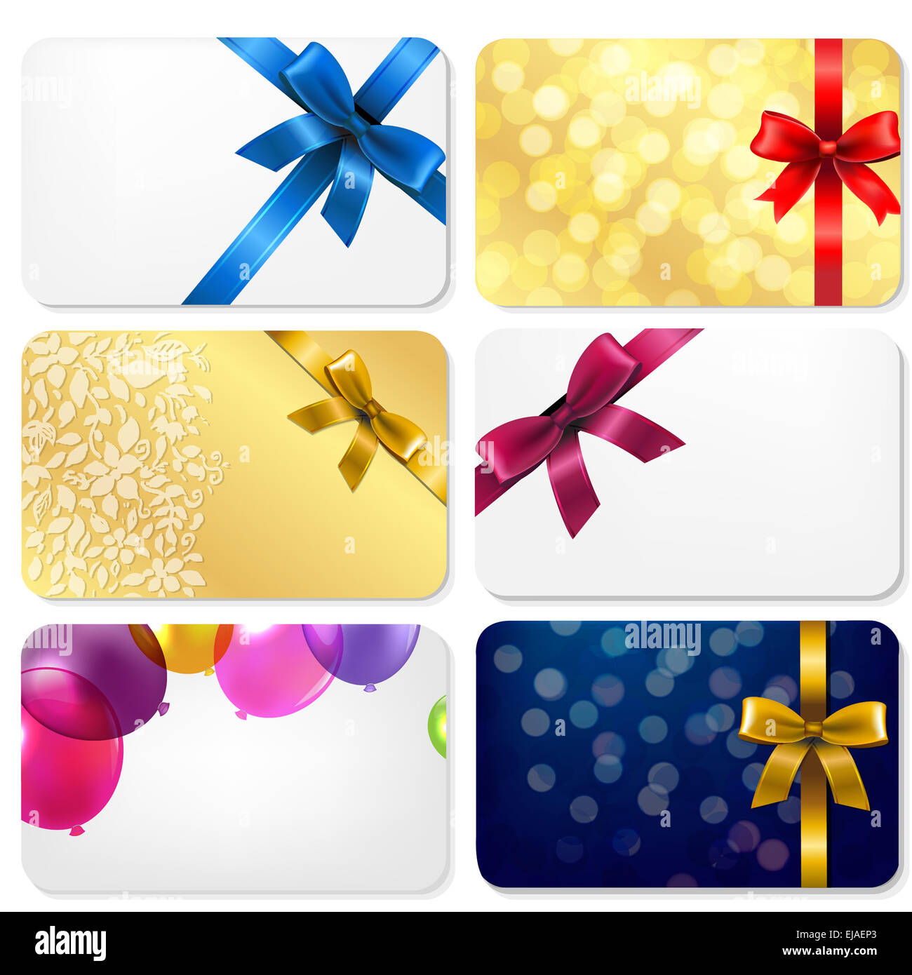 Gift Cards Big Set Stock Photo - Alamy