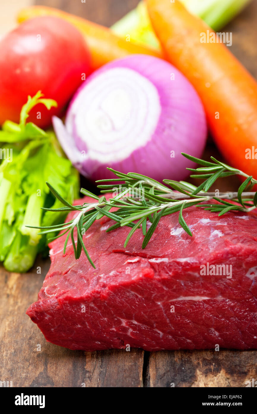 fresh raw beef cut ready to cook Stock Photo - Alamy