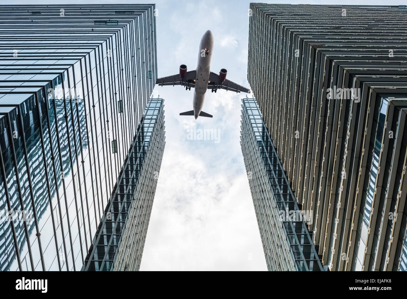 modern office building with airplane Stock Photo - Alamy