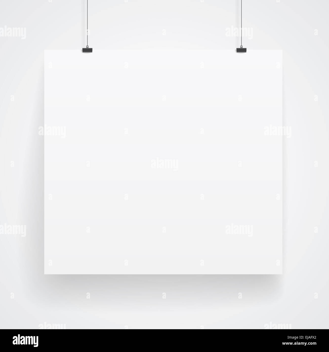 Blank paper poster Stock Photo - Alamy