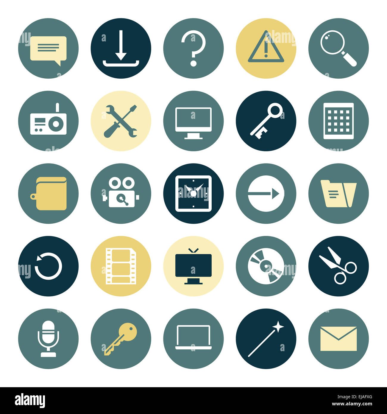 Flat design icons for user interface Stock Photo - Alamy