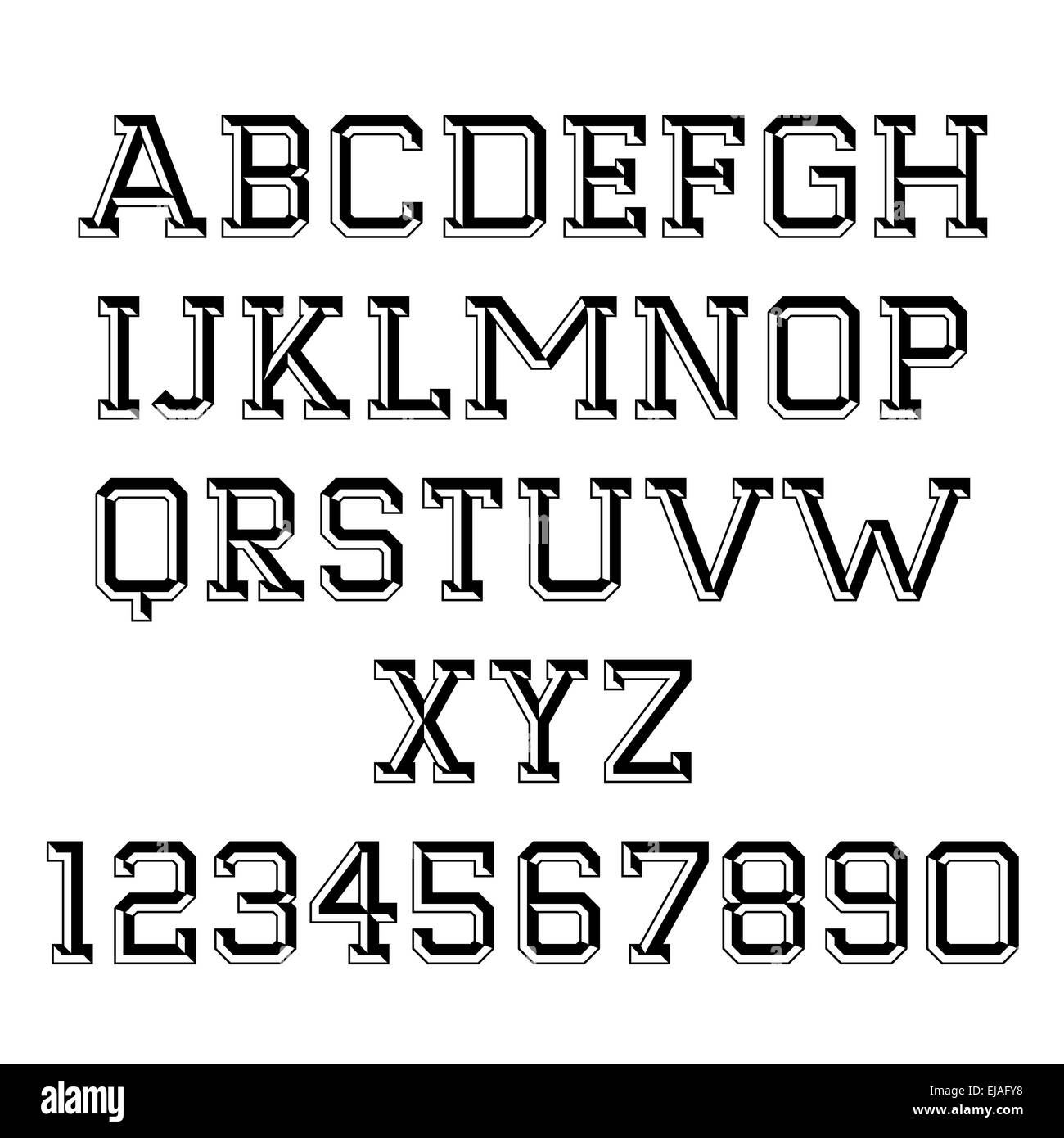 Retro font hi-res stock photography and images - Alamy