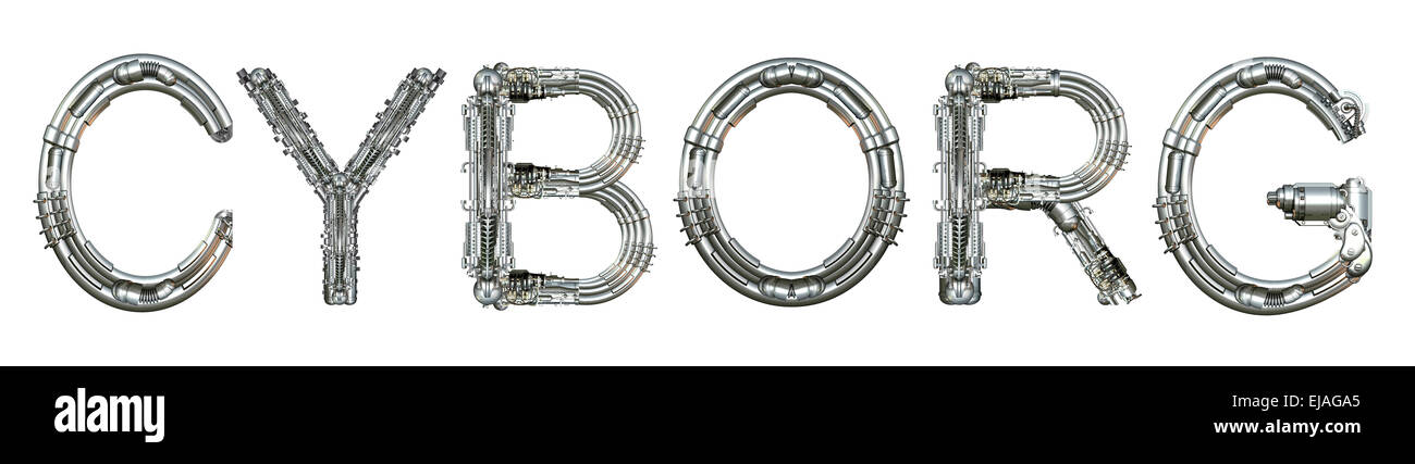 Typography cyborg Cut Out Stock Images & Pictures - Alamy