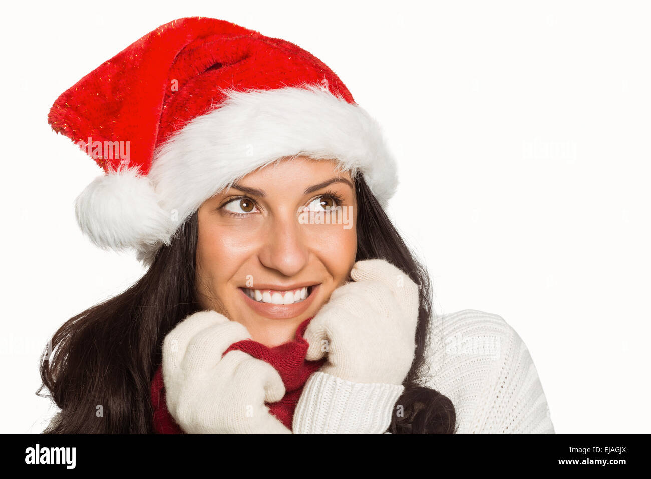 Woman smiling while looking away Stock Photo - Alamy