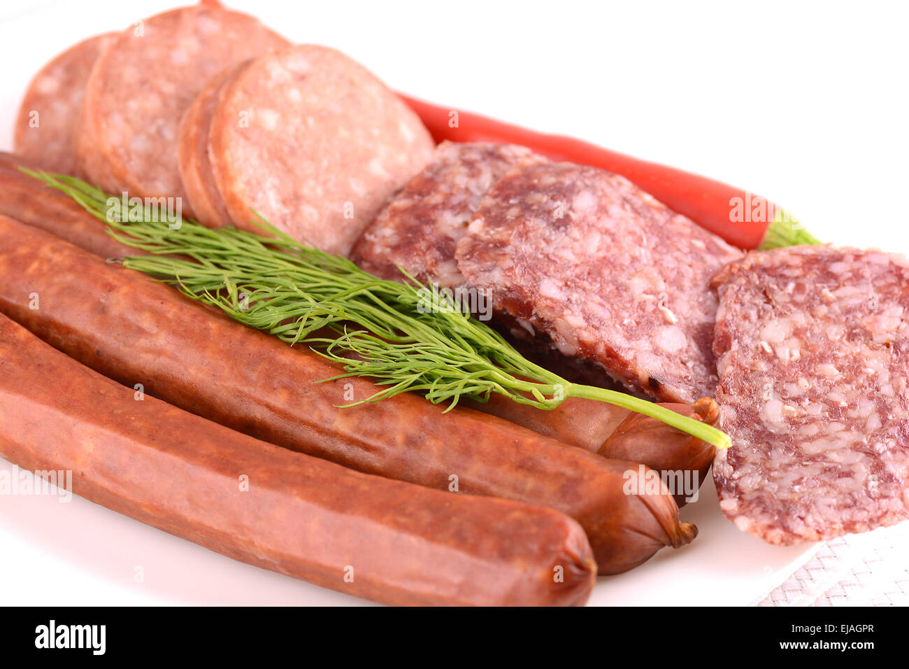 slices of salame from tuscany Stock Photo - Alamy