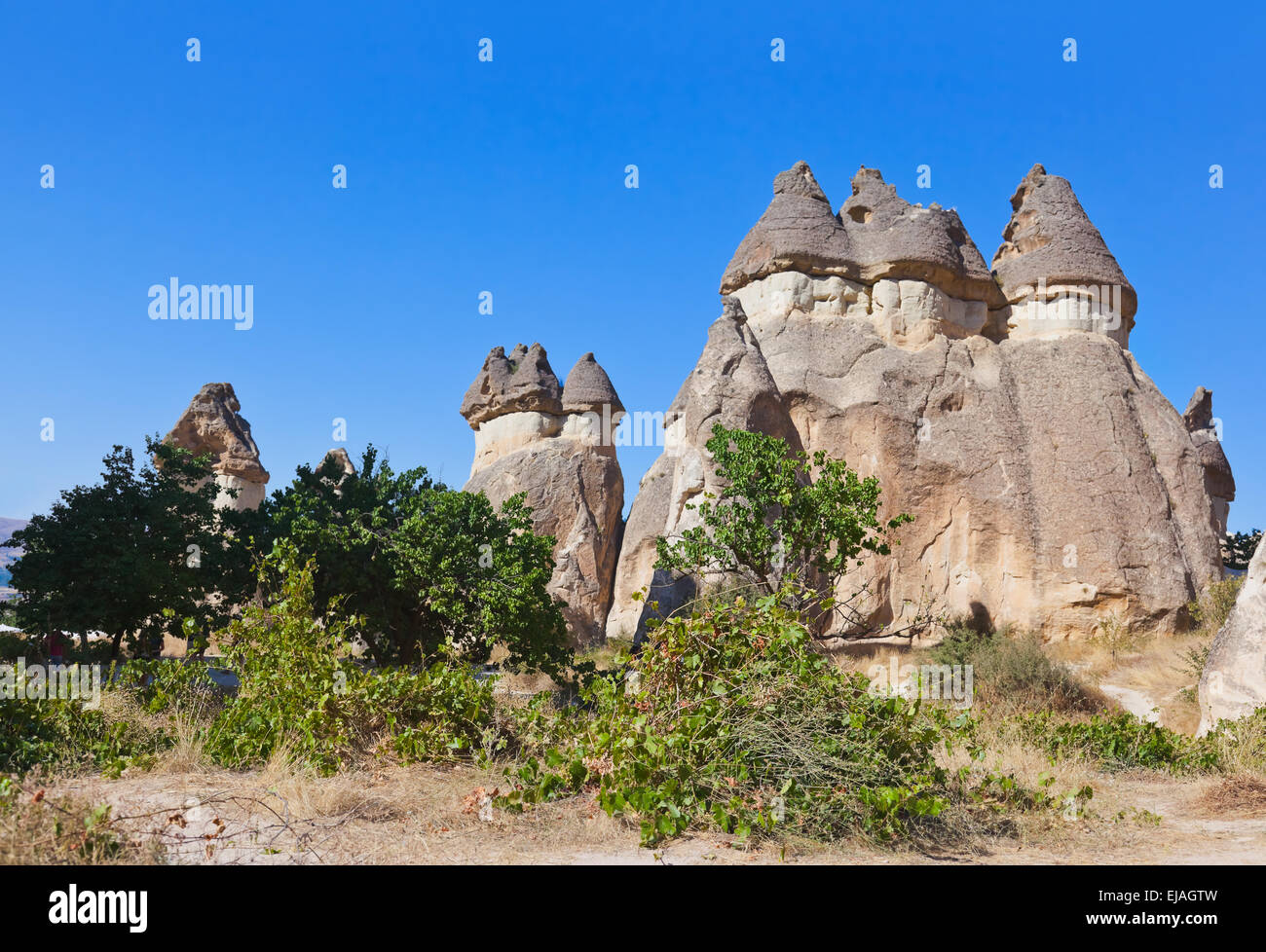 Rock formations in Cappadocia Turkey Stock Photo - Alamy
