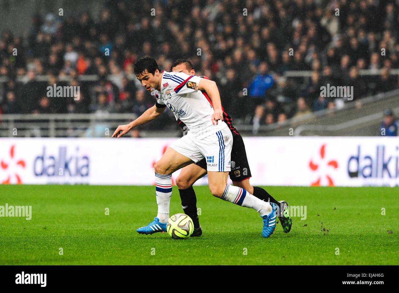 Yoann GOURCUFF - 21.03.2015 - Lyon/Nice - 30eme journee de Ligue 1 ...
