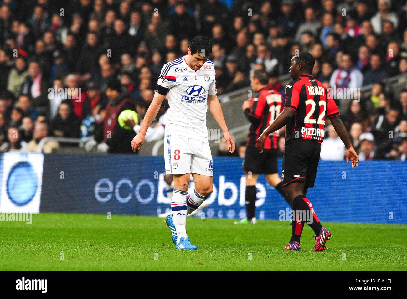 Yoann GOURCUFF - 21.03.2015 - Lyon/Nice - 30eme journee de Ligue 1 ...