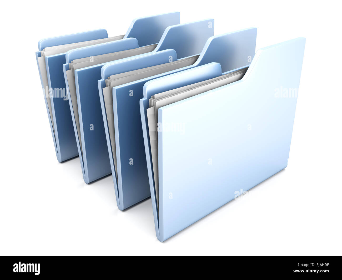 Row of Folders Stock Photo - Alamy
