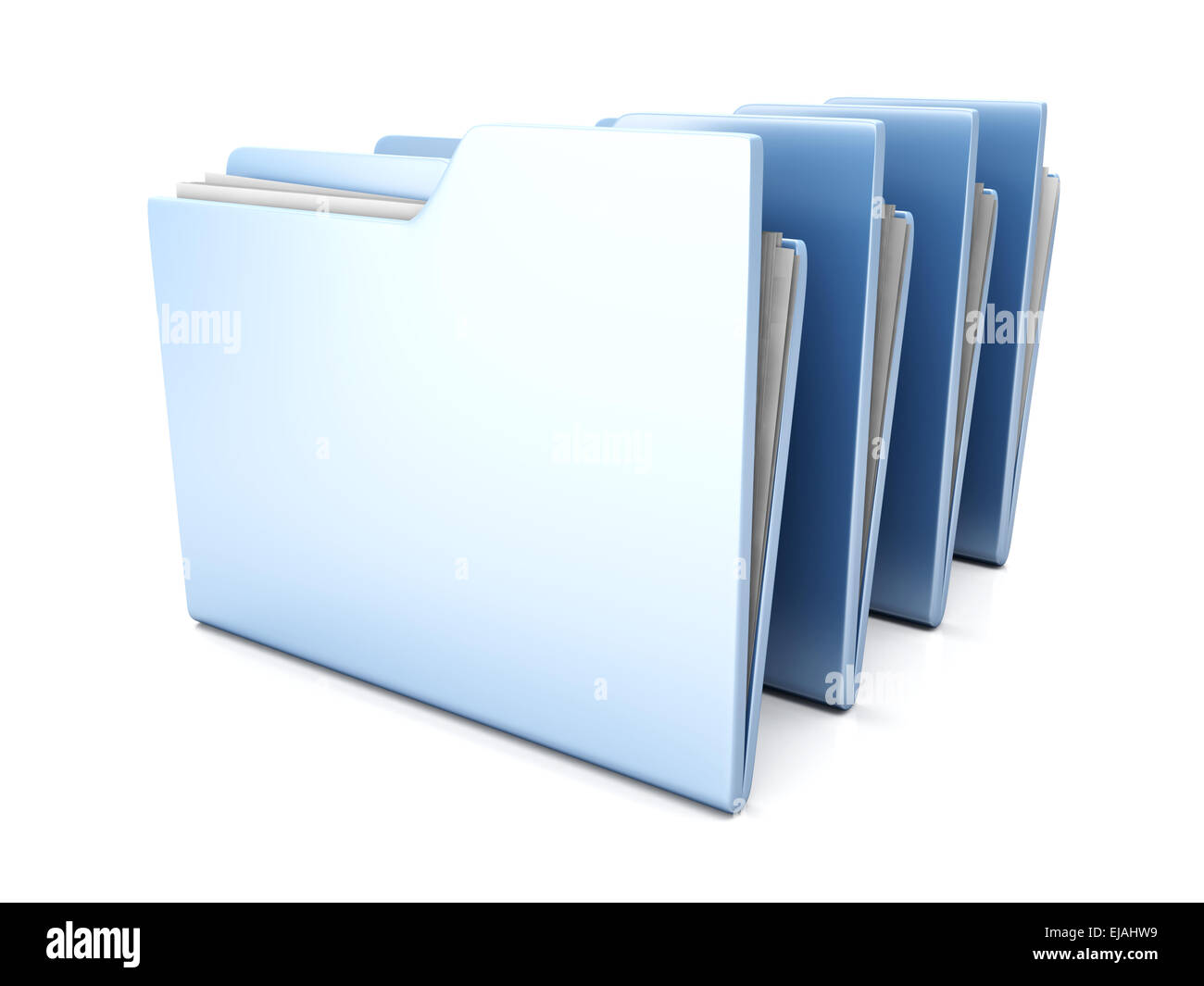 Row of Folders Stock Photo - Alamy