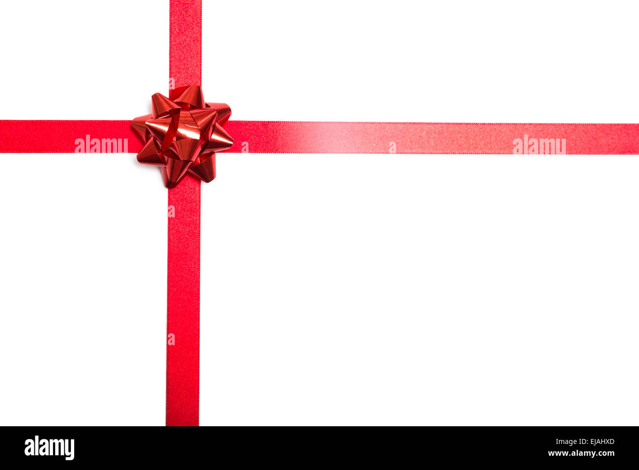 Red ribbon and bow for a gift Stock Photo - Alamy