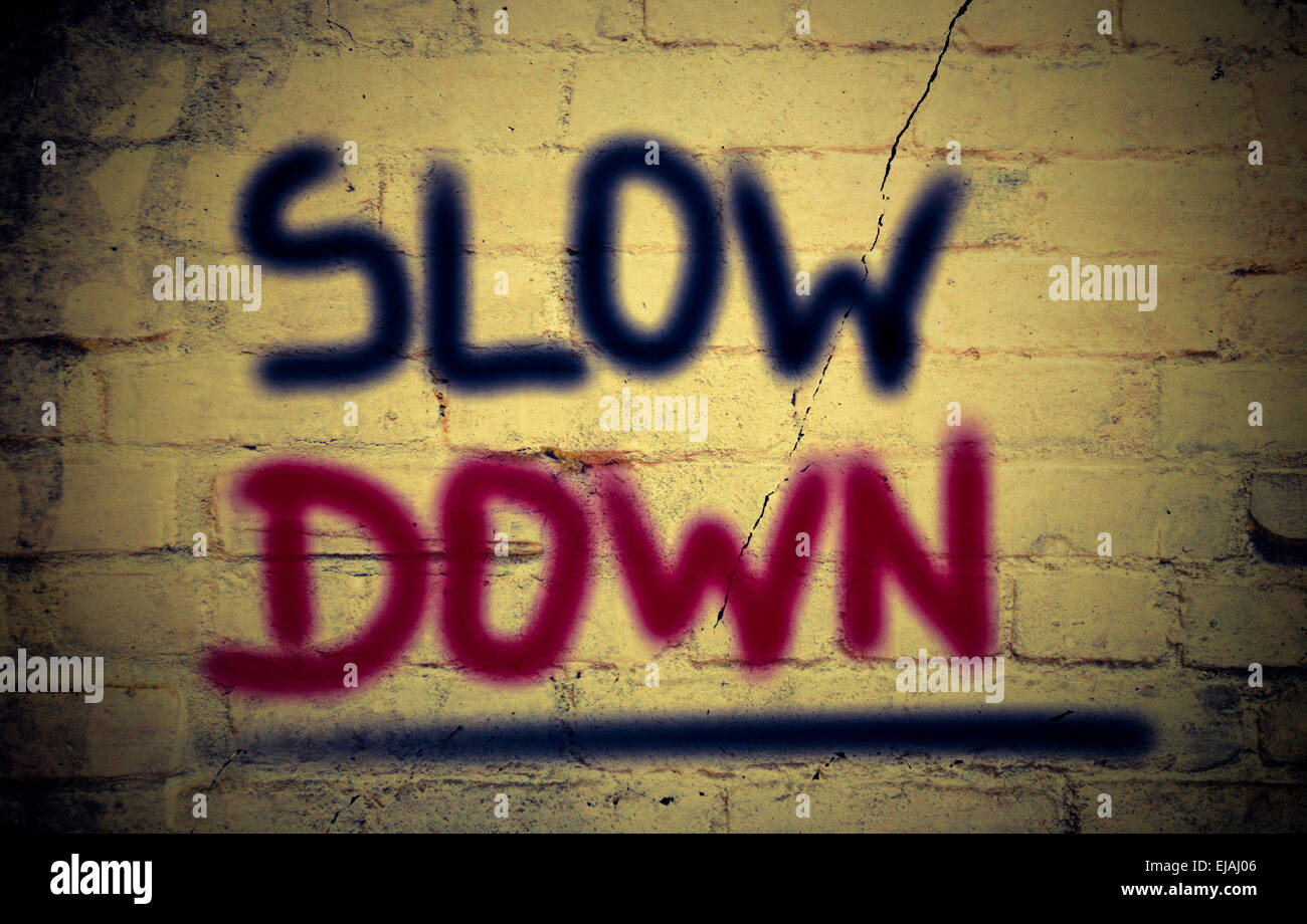 Slow down sign hi-res stock photography and images - Alamy