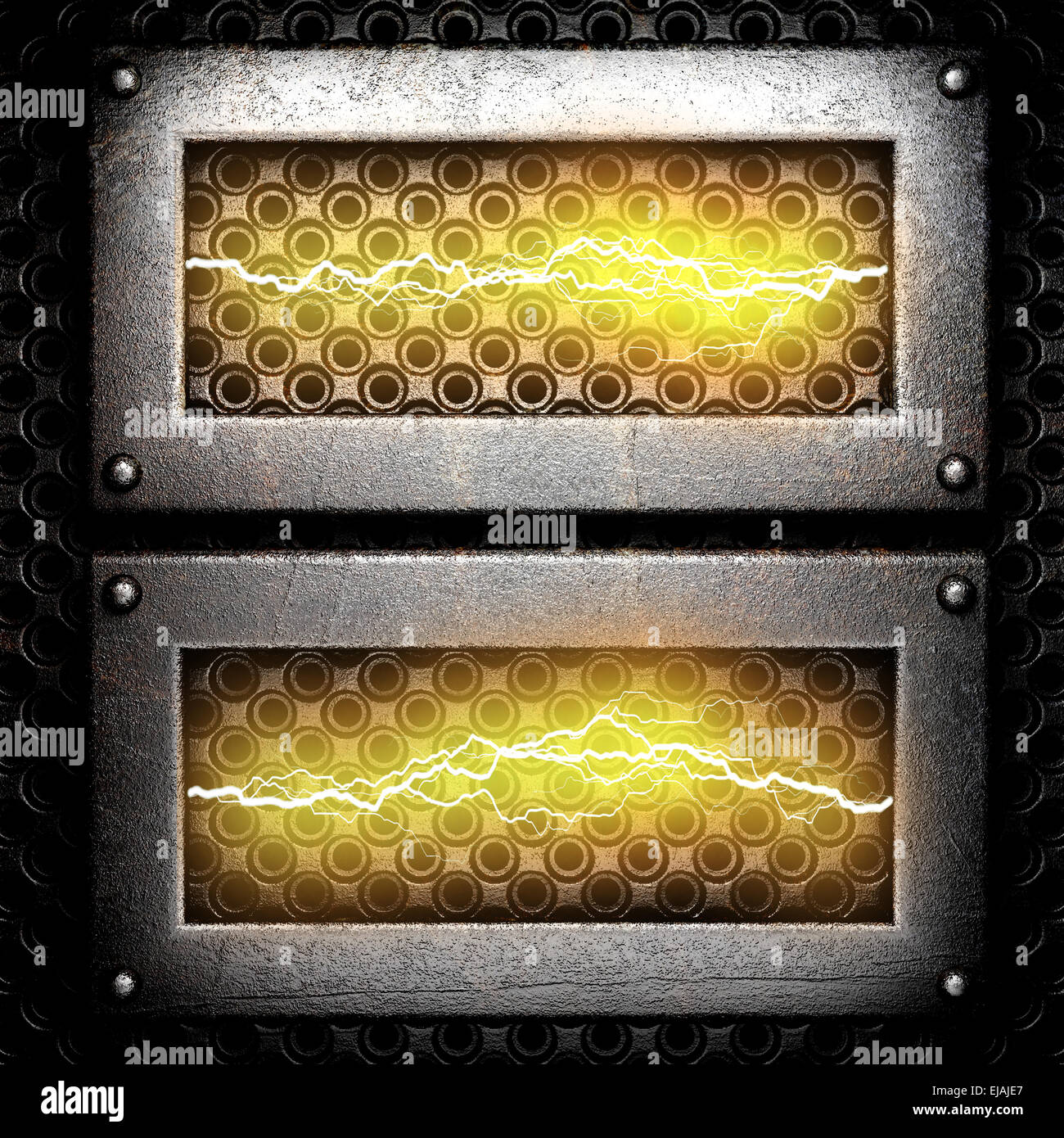 metal background with electric lightning Stock Photo - Alamy