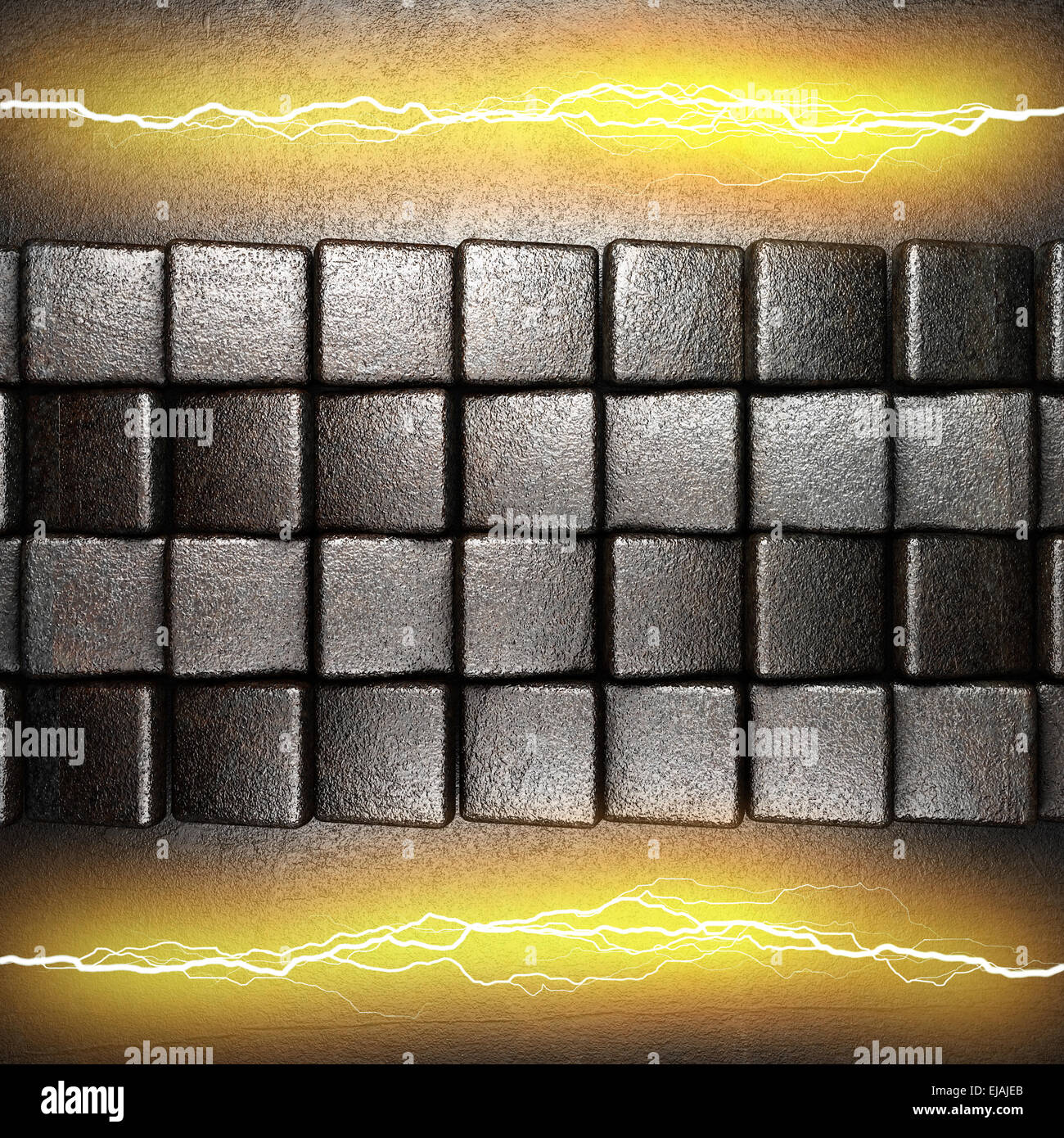 metal background with electric lightning Stock Photo - Alamy