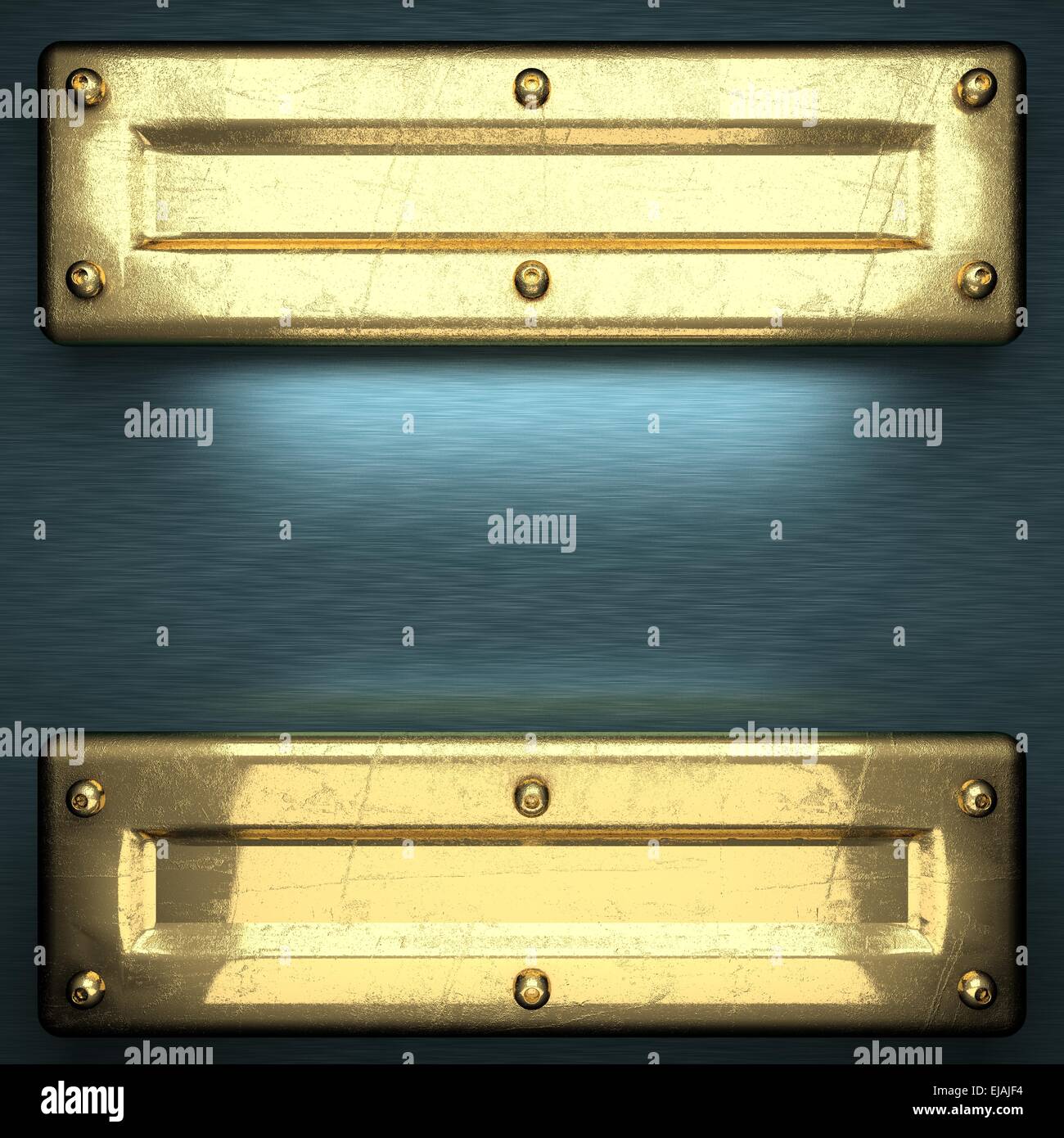 blue metal background with yellow element Stock Photo - Alamy