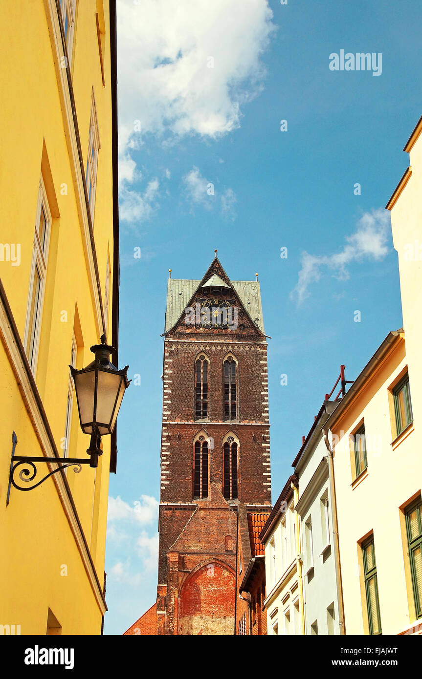 Church of St. Mary Wismar Germany Stock Photo - Alamy