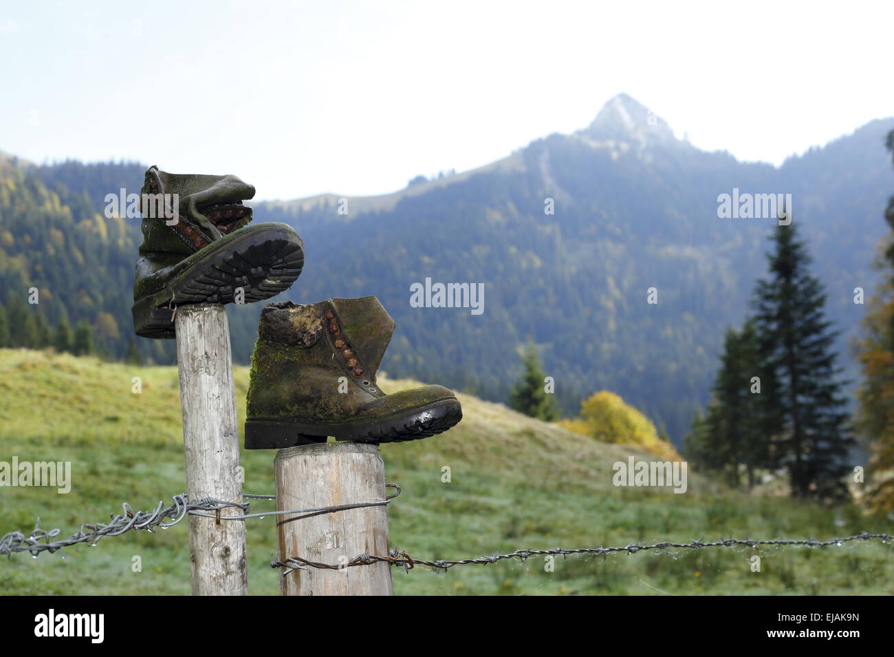 Old hiking shoes hi-res stock photography and images - Alamy