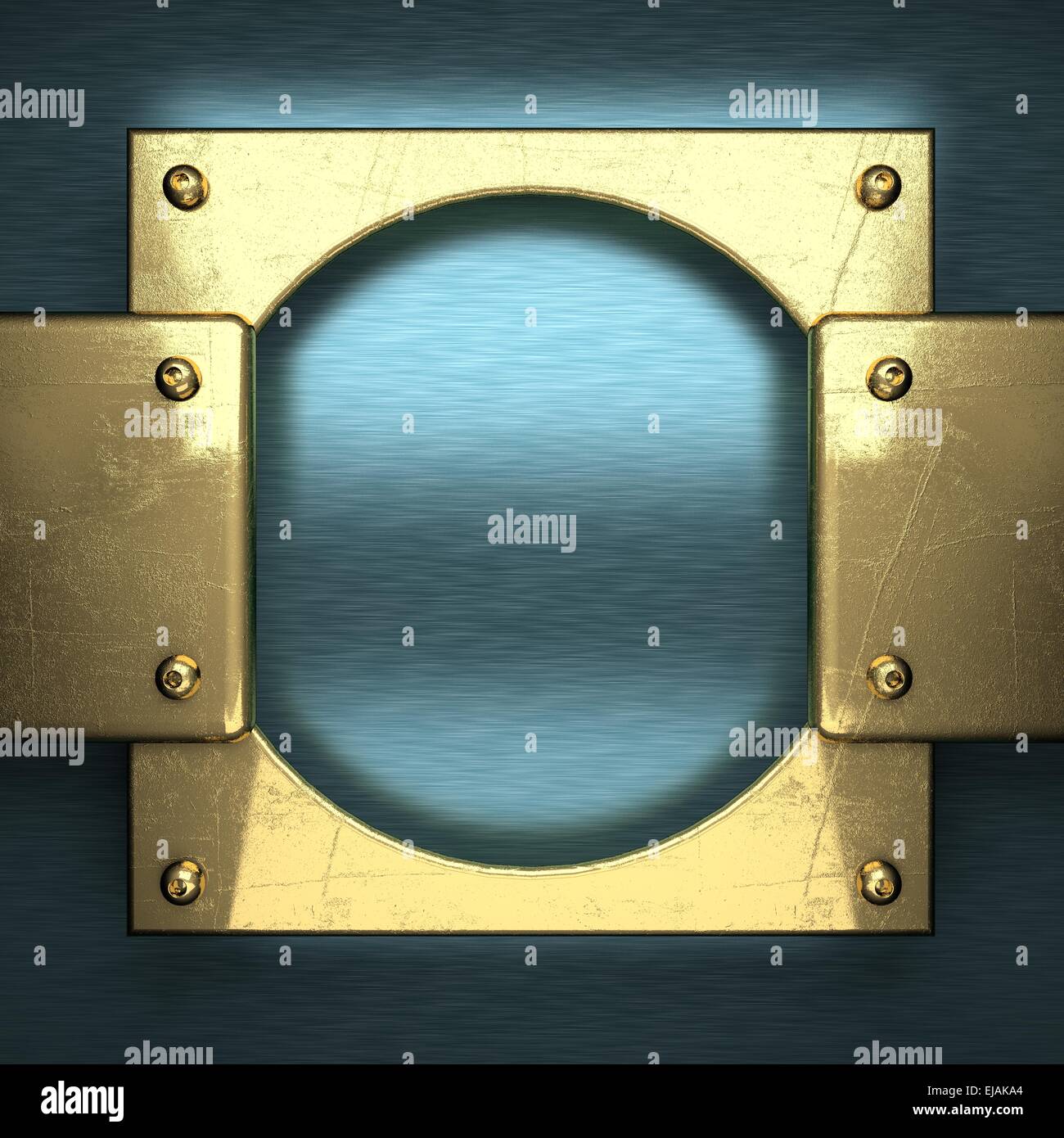 blue metal background with yellow element Stock Photo - Alamy