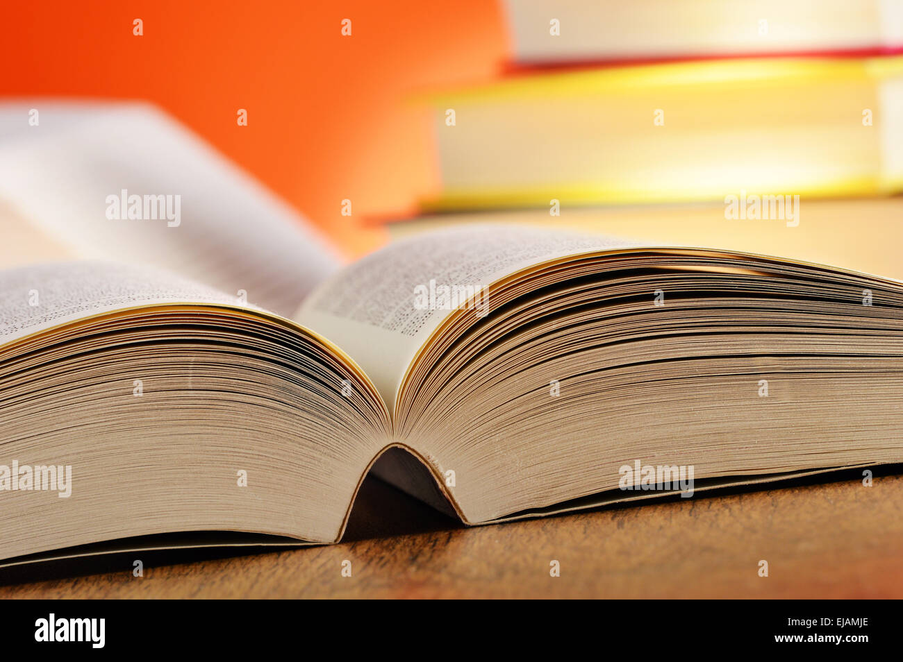 Composition with books on the table Stock Photo - Alamy