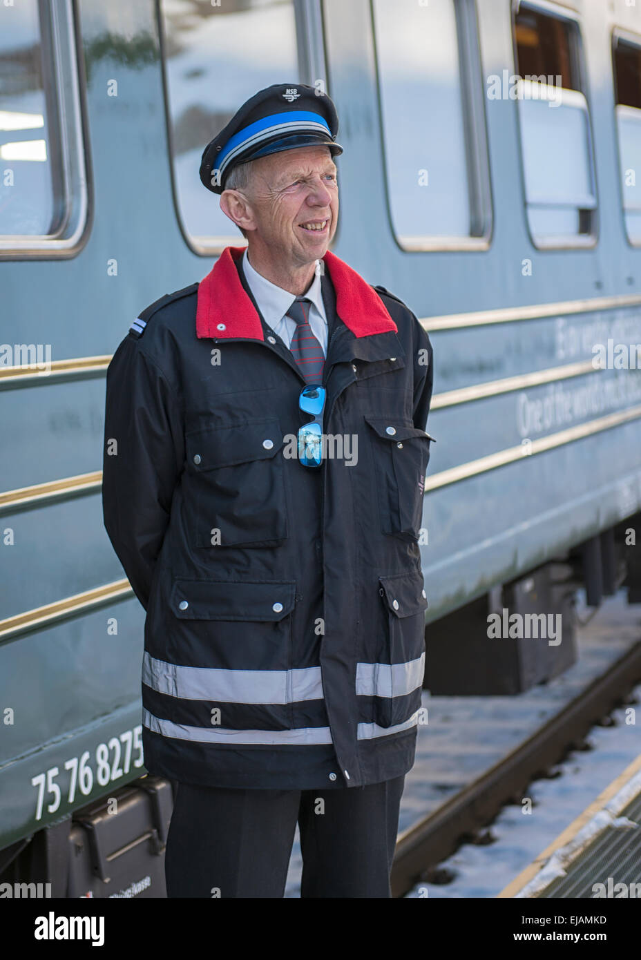 Flam Railway Conductor, Norway Stock Photo - Alamy
