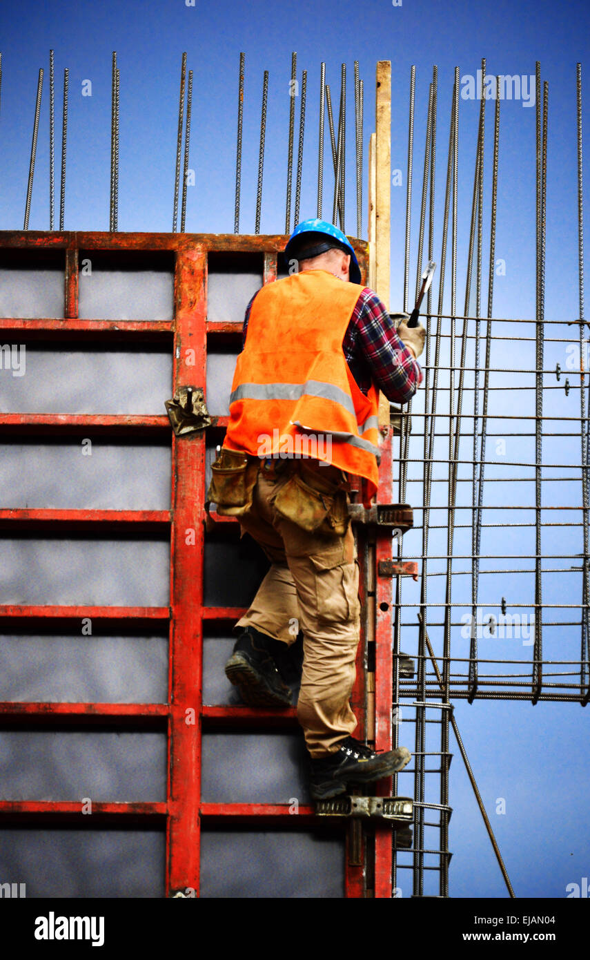 Construction worker at work Stock Photo - Alamy