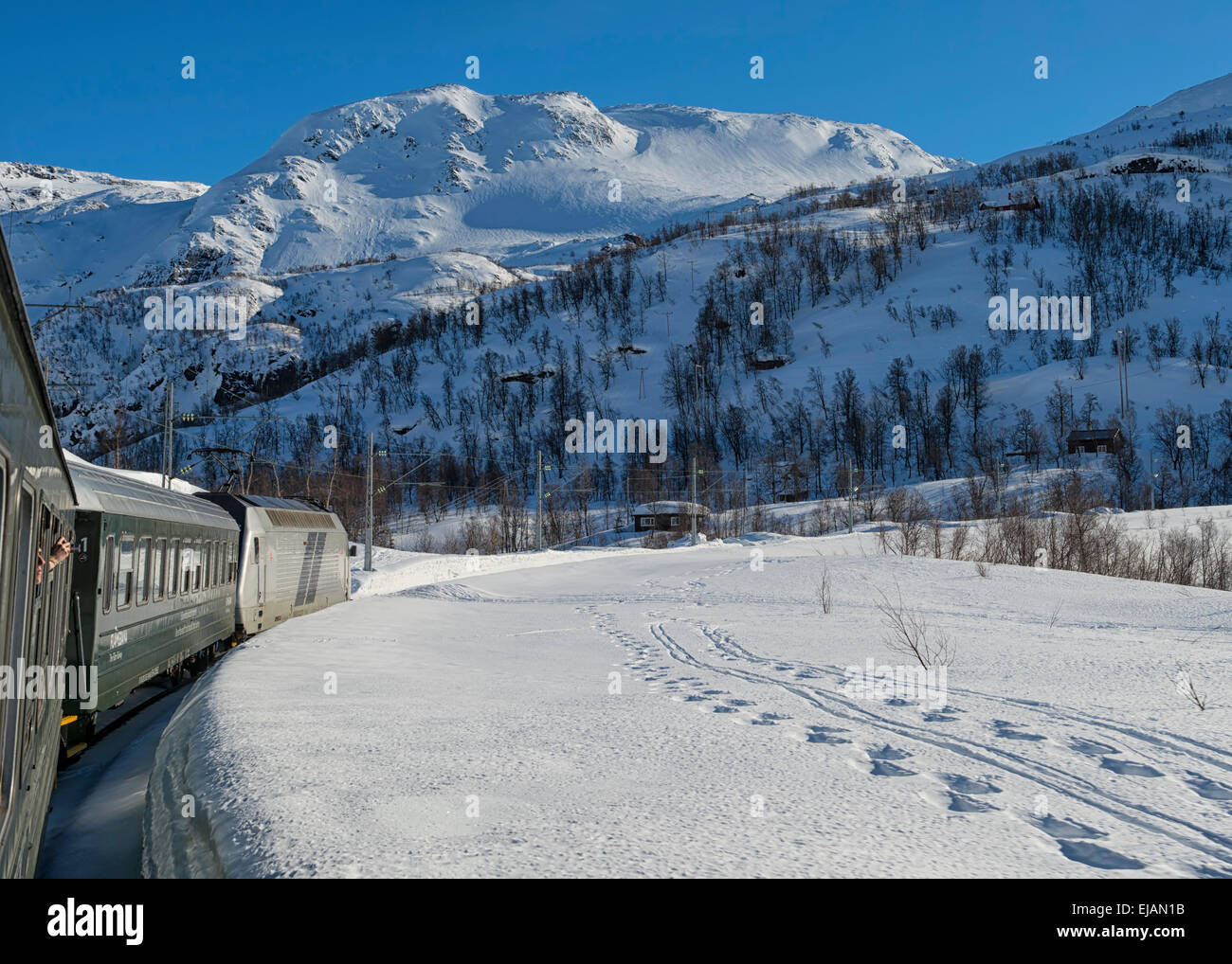 Scenic Train Route from Flam to Myrdal, Norway Stock Photo - Alamy