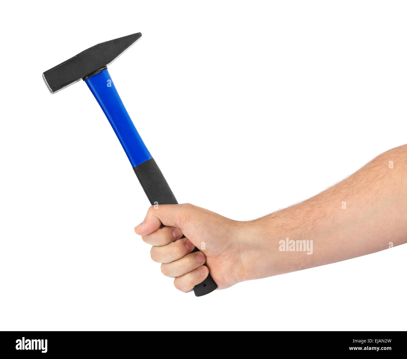 Hand with hammer Stock Photo - Alamy