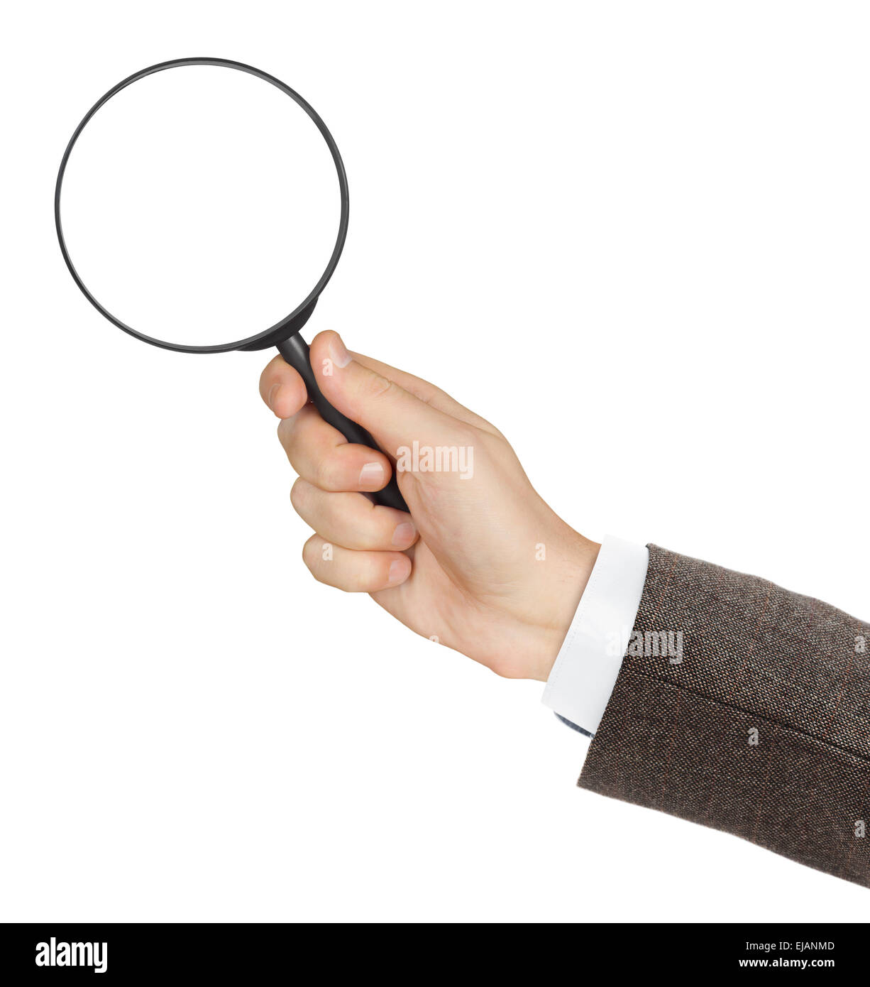 Magnifying glass in hand Stock Photo - Alamy